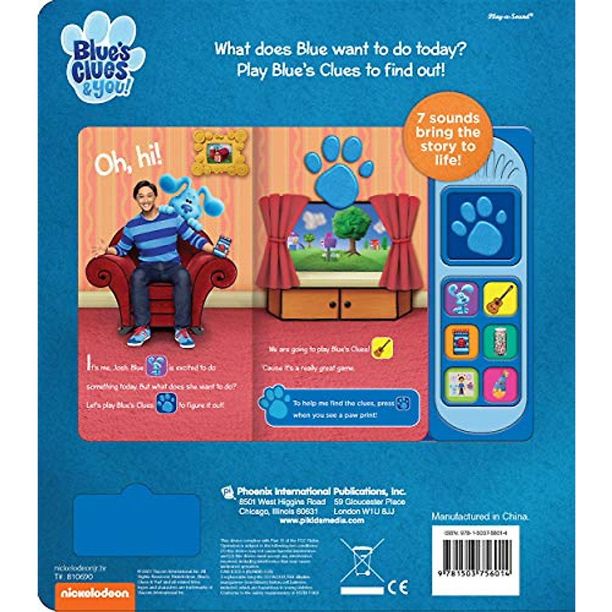 Nickelodeon Blue's Clues & You! - Play Day with Blue! Sound Book - PI Kids (Play-A-Sound)