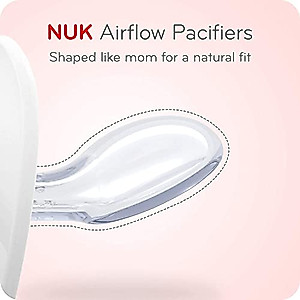 NUK | Orthodontic Pacifiers | Pink-Powder Pink | 6-18 Months | Best Pacifier for Breastfed Babies | BPA Free | Shaped to Soothe Just Like Mom | 2-Pack