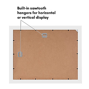 Americanflat 5x7 Double Picture Frame with Shatter-Resistant Glass - Fits Two 5x7 Photos or One 11x14 Picture - Signature Collection - Photo Frame for Wall Display - White