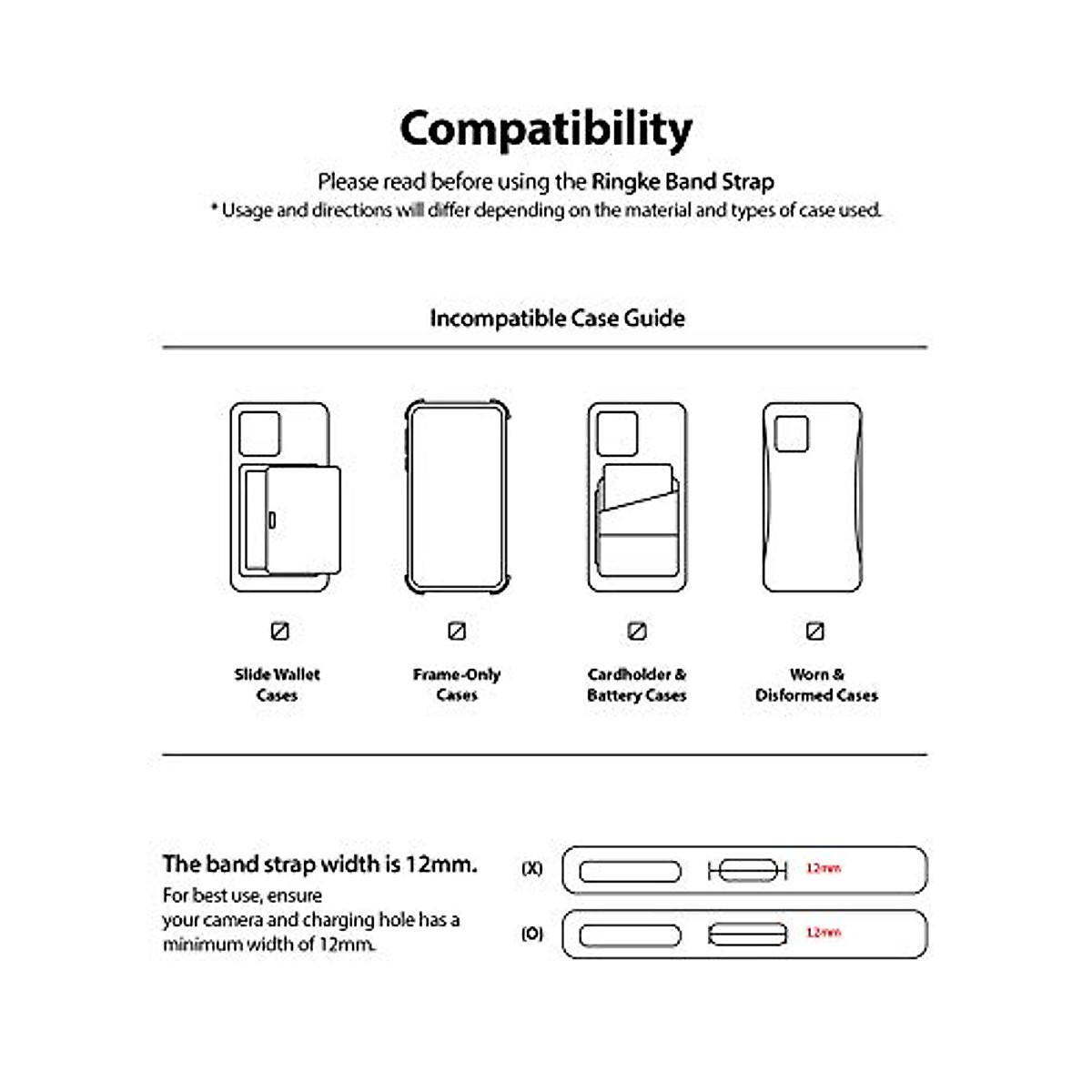 Ringke Band Strap Slim, Microfiber Phone Strap Holders for Smartphone Case - Peacock Green