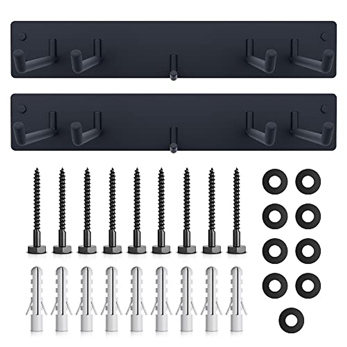 The Ultimate Garden Tool Organizer Racks For Wall Mount - Easy To Install Set of 2 Yard Tool Holders For Safe & Simple Garage/Shed Organization - Durable Utility Hangers For Shovels, Rakes & More