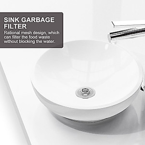 Angoily 1pc Sewer Filter Tub Drain Stopper Bath Tub Plug Hair Strainer Kitchen Drain Strainer Hair Snare Drain Screen Cover Tub Drain Strainer Hair Food Filter Cover Stainless Steel Sink