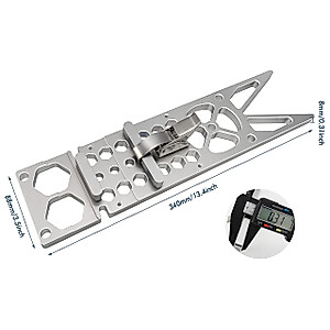13.4inch Track Saw Square Guide 90° Right Angle Electric Circular Saw Guide Rail Angle Stop Accessories Compatible with Festool and Makita Guide Rail(340 * 88 * 8mm)