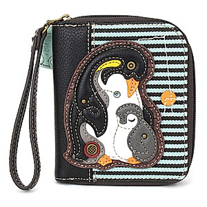 Chala Handbags Penguin Zip-Around Wristlet Wallet