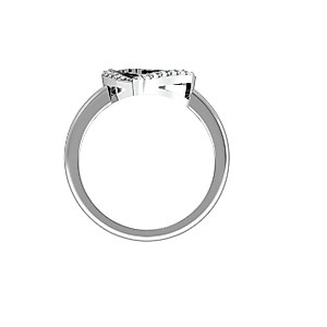 Greek Star Sigma Lambda Gamma Heart Silver Ring