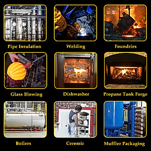 32" x24" x1" (Thick) Ceramic Fiber Blanket Fireproof Insulation Baffle Rated to 2400F, High-Temperature Resistance for oven Stoves, Kilns, Forges