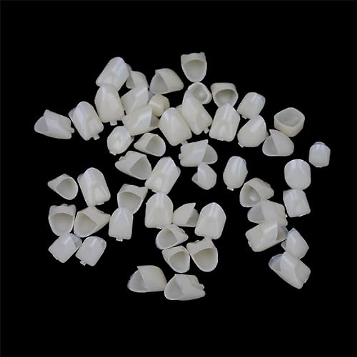 120 Pieces Fake Tooth Cap Crown Veneers Front Back Anterior and Molar Posterior Teeth with Thermal Beads Cap Filler for Teaching or DIY (50pcs Front and 70pcs Back)