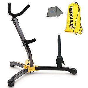 Lumintrail Hercules Alto/Tenor Saxophone & Flute/Clarinet Stand DS532BB w/ Bag & a Cleaning Cloth