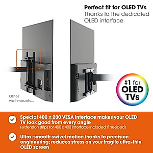 Vogel's Thin 546 Full-Motion OLED TV Wall Mount for 40-65 inch TVs | Swivels up to 180º | Max. 66 lbs (30 kg) | Max. VESA 400x400 | Ultra Slim TV Wall Mount | TÜV Certified
