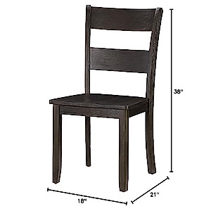 ACME Haddie Side Chair (Set-2) - - Distressed Walnut