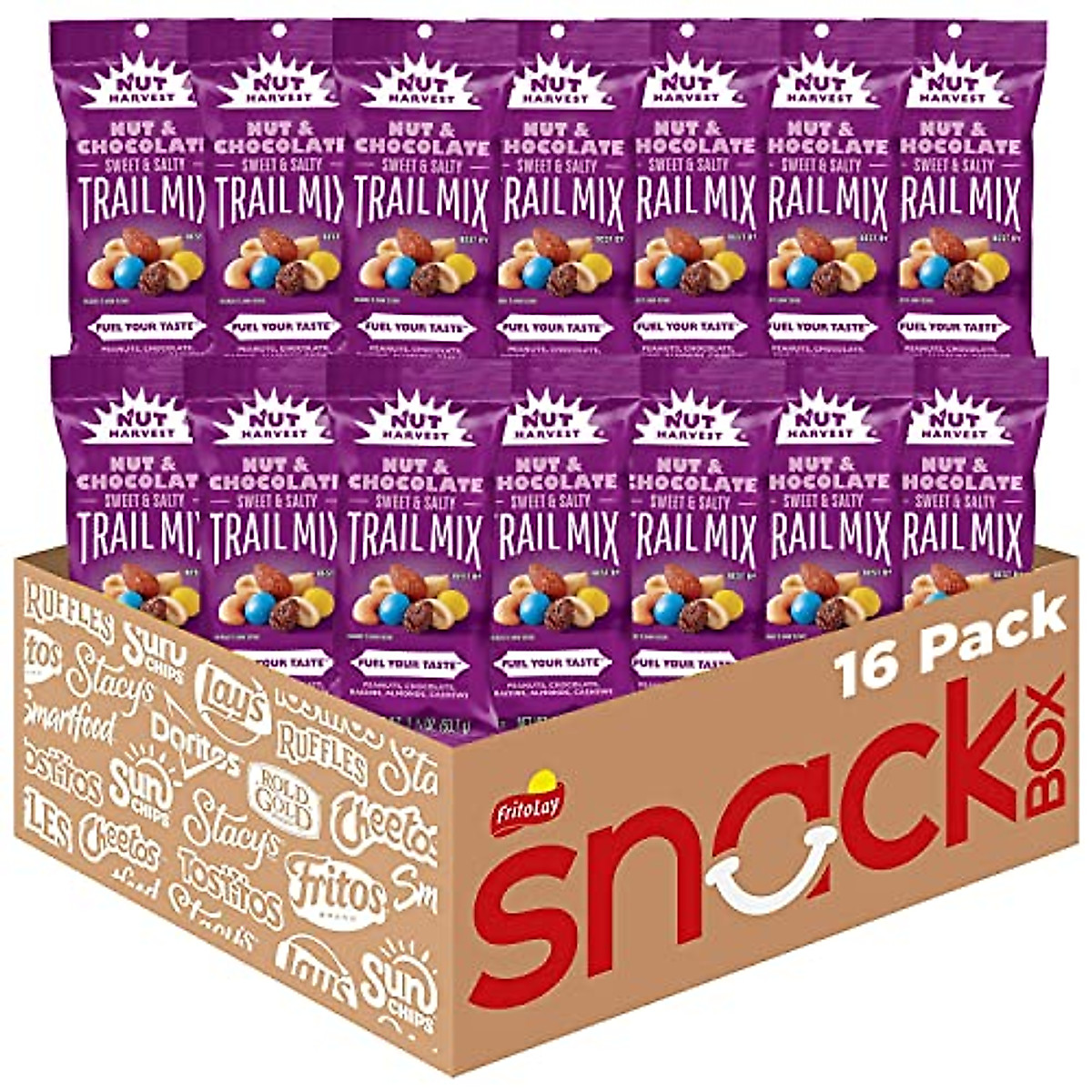 Nut Harvest, Nut & Chocolate Mix, 2.25 Ounce (Pack of 16)