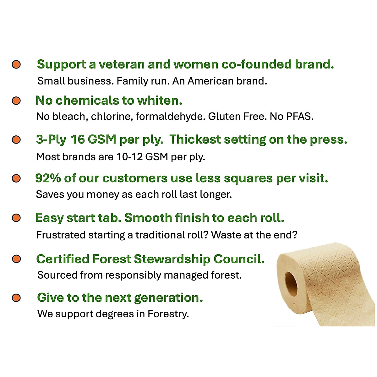 Purafide 100% Bamboo, thick 3-ply toilet paper, tree-free, unbleached, sustainable, 300 sheets per roll (TP 8 rolls)