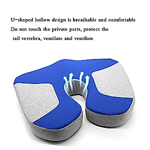 gyp Seat Cushion, Memory Foam Tailbone Cushion Thicken Coccyx Cushion Ergonomics Cushion Chair Pad for Pain Relief, Sciatica Orthopedic Seat Cushion (Color : D)