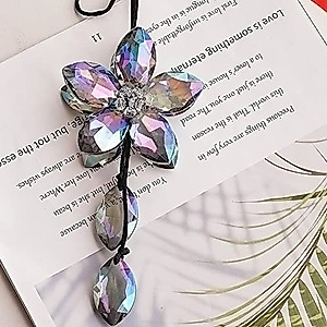 Flower Crystal Sun Catcher Chandelier Car Charm Hanging Ornament Decoration for Home Window Garden Rainbow Maker Pendant
