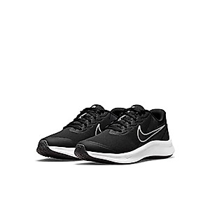 NIKE girl's Running Shoes, Black Grey Dark Smoke Grey Dark Smoke, 38.5 EU