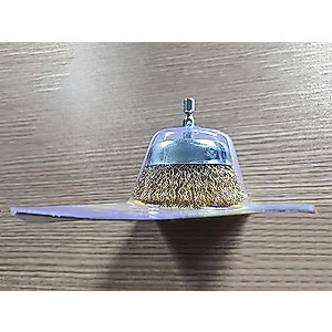 Gunpla 3" Wire Cup Brush with 1/4" Hex Shank Hardened Brass Steel Crimp Wheel Heavy Duty Wires Brushes for Metal, Removal of Rust Corrosion Paint