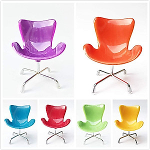 Hedgehog Chair Mini Plastic Swivel Seat Small Animal Toys Habitat Decor Cage Accessories Hedgehog Supplies Photo Props Chair Toy for Hedgehog,Bird,Parrot,Mouse,Chinchilla, Rat,Gerbil,Dwarf Hamster