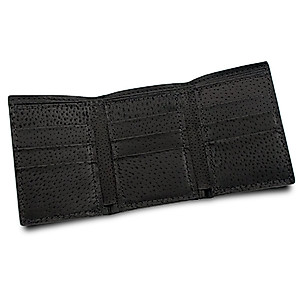 Black Genuine Stingray Skin Trifold 9 Card Leather Handmade Wallet