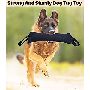 Clysrou Dog Tug Toy Dog，Tough Jute Bite Pillow - Durable, Training Equipment - Puppy to Large Dogs Interactive Toy.
