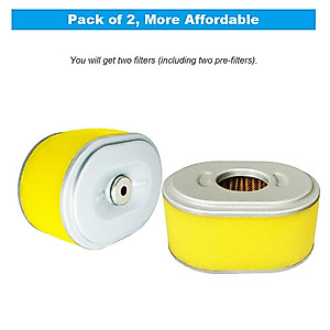 ZLKSKER 17210-ZE0-505 Air Filter (Pack of 2), Replacement for Honda GX110 GX120 Engine, Lawn Mower Air Cleaner