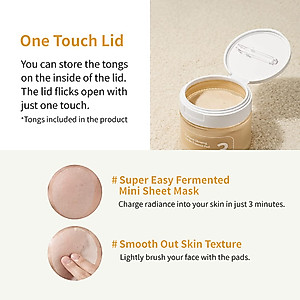 numbuzin No.3 Radiance Glowing Jumbo Essence Pad | Clear Glass Skin, Skin Radiance, Texture Care | Biodegradable Vegan Pads, Fermented Ingredients, Niacinamide | Korean Skin Care | 70 pads/5.07 Fl Oz