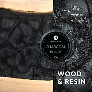 MEYSPRING Charcoal Black Epoxy Resin Color Pigment - 50 Grams - Great for Resin Art, Epoxy Resin, and UV Resin - Mica Powder for Epoxy Resin