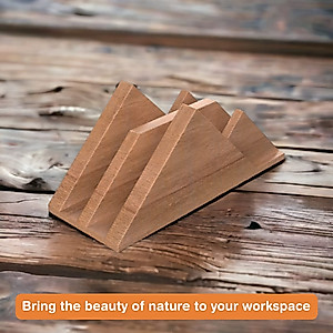 Mobashyr Wooden Dual Vertical Laptop Stand Mountain Laptop Stand Vertical with Thickness Up to 0.98" (25mm) Fits Most Laptop - MacBook pro Vertical Stand