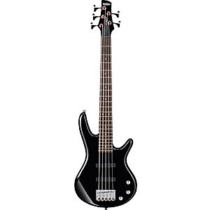 Ibanez 5 String Bass Guitar, Right, Black (GSRM25BK)