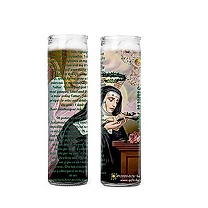 St Rita of Cascia Patron Saint of Abused Wives and Impossible Situations Set of 2 Candles with Prayer in The Back
