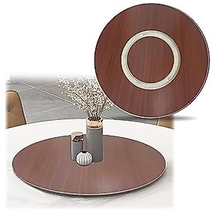 Lazy Susan Dining Table Turntable Tabletop Rotating Serving Tray, Diameter Ø 20" 24" 28" 32" 36" 39" Round Wooden Rotating Service Plate, For Restaurants, Kitchens
