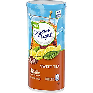 Crystal Light Sweet Tea Drink Mix, 1 count (Pack of 2) (contains 6 pitcher packets each)