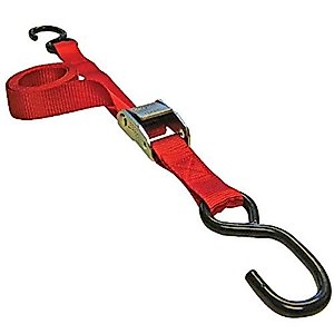 Erickson 05605 Red 1" x 5.5' Cam Buckle Tie-Down Strap, 900 lb Load Capacity, (Pack of 4)
