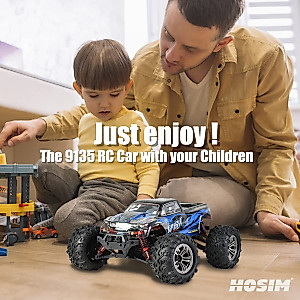 Hosim RC Car 1:16 All Terrain 4WD RC Monster Truck 40+ km/h Buggy Fast Remote Control Racing Cars for Adults and Children (Blue)