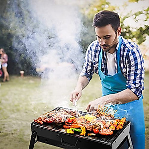 Portable Charcoal Grill, BBQ Small Foldable Barbecue Charcoal Grill for Outdoor Cooking Camping Picnics 17' x 11' x 10'