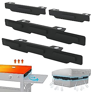 Black 22 inch Wind Guards for Blackstone Griddle, Magnetic Wind Screens, Blackstone Griddle Accessories, Fit with Side Shelf, Lid and Rear Grease Cup, Heat Shield for Side Table, Magnetic