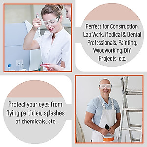 UNCO- Safety Goggles Over Glasses, Protective Goggles, Safety Goggles Anti Fog, Work, Safety Glasses Over