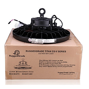 RuggedGrade 240 Watt - Titan 5 - CS Series LED High Bay UFO Light - Color Selectable on Fixture 4000K/5000K