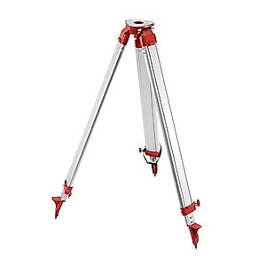 Iglobalbuy Surveying Tripod 65" Extended Height + Aluminum Grade Rod 16.4 Feet, Surveying Tripod Double-sided 5 Section Telescopic Rod Surveryor for Rotary Laser Level Transit Construction