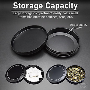 Pouch Pack - Metal Container for Zyn | Zyn Metal Can | Zyn Holder | Zyn Can | Aluminum Zyn Container | Snus Can | Zyn Tin | Zyn Case | Gift for Him | Caffeine Pouches | Black - (Single Compartment)