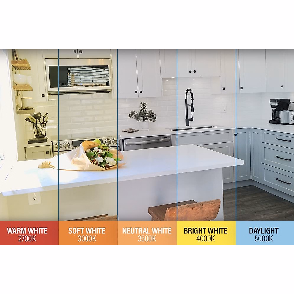 Feit Electric LED Light Bulbs, A19 60W Equivalent, Non Dimmable, 800 Lumens, A19 LED Light Bulbs, E26 Base, 4100k Cool White, A19 LED Bulbs, 10 Year Lifetime, 1 Pack, A800/841/10KLED