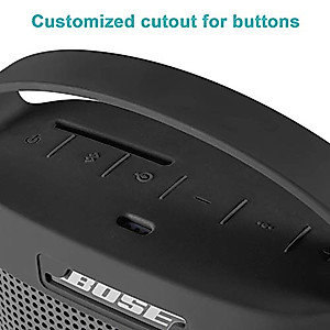 TXEsign Protective Silicone Stand Up Case with Handle Compatible with Bose SoundLink Color Speaker II（Dark Gray
