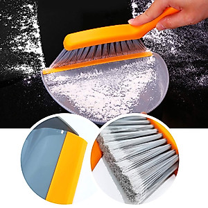 Dustpan and Soft Brush Set Desktop Mini Broom Brush Cleaning Small Dustpan Light Partial Cleaning Special widely Used in Bathroom,Kitchen,Home, Lobby, Table Desktop