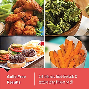 BLACK+DECKER Purify 2-Liter Air Fryer, Black/Stainless Steel, HF110SBD