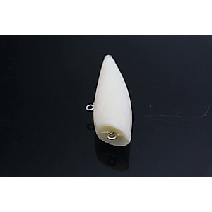 10PCS Unpainted Lure Blanks 5.87g 6.5cm with 6mm Free Fishing Eye Crankbait Baits Simulation Blank Body Clear Hard Baits Trout Salmon Minnow Lure Popper Lures Topwater Freshwater 265