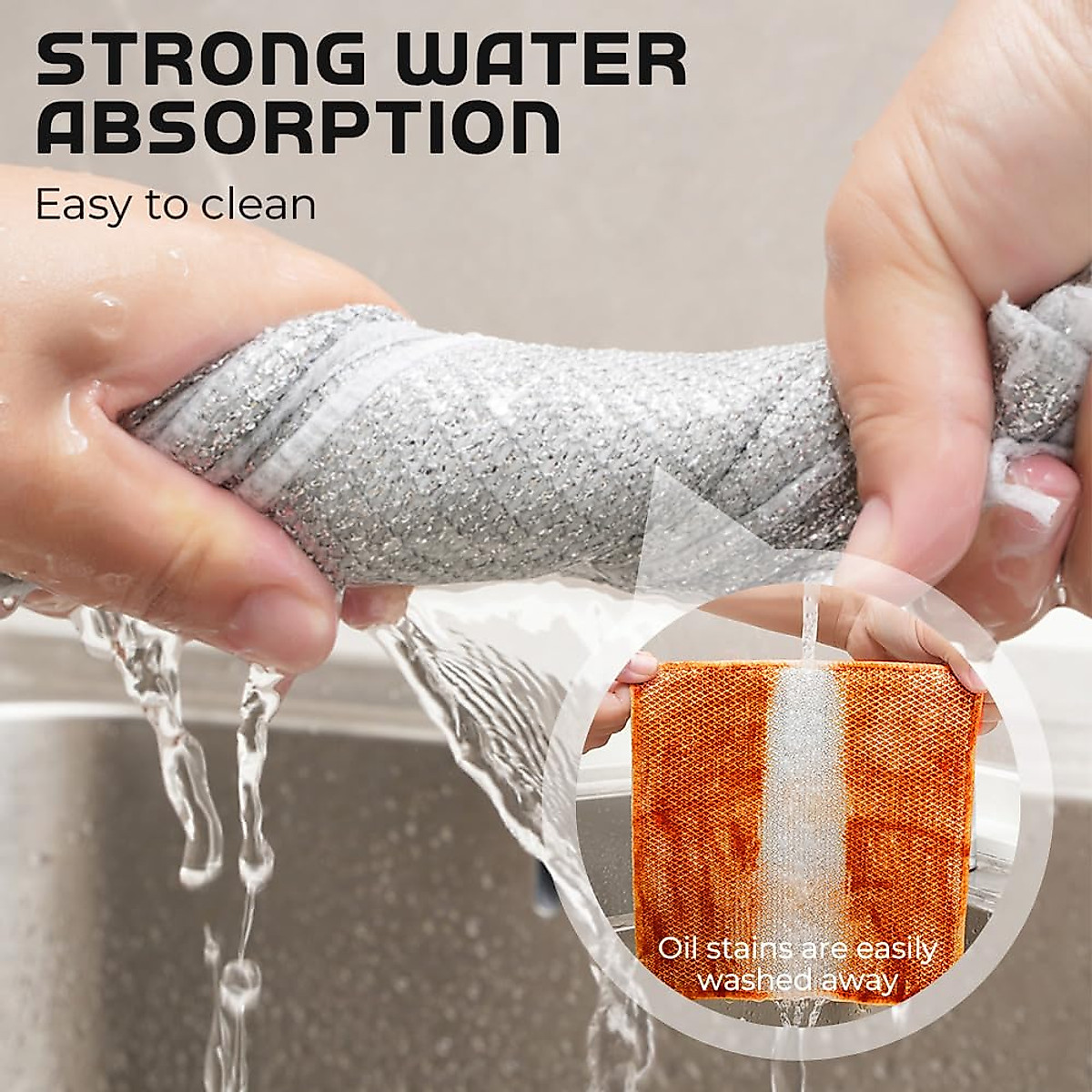 Multipurpose Wire Dishwashing Rags, 2024 New Scrubbing Wire Dishwashing Rags Non-Scratch Wire Dishcloth, Premium Metal Wire Dishwashing Cloth Scrubs Cleans for Dishes, Sinks (5 Pcs)