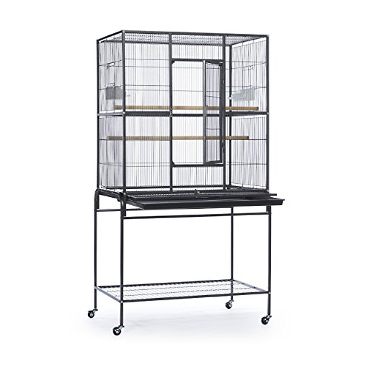 Prevue Pet Products Wrought Iron Flight Cage with Stand, Black Hammertone