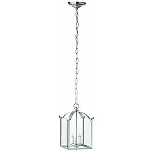Thomas Lighting SL847978 Whitmore 2-Light Chandelier in Brushed Nickel, 7.25" L X 7.25" W X 11.8" H