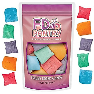 Freeze Dried Air Taffy Candy - Variety Fruit Flavors, 3.5oz | Strawberry, Melon, Cherry, Raspberry, Orange, Grape, Mystery | Crunchy Snack Sour Treat, Gift