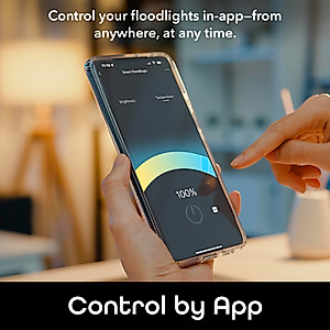 Geeni LUX Smart Floodlight, White – Outdoor 2700K-6500K Dimmable LED Bulb, E26, PAR38, 11W, 1000 Lumens – No Hub Needed - Compatible with Alexa, Google Home, Requires 2.4 GHz WiFi, 2 Pack