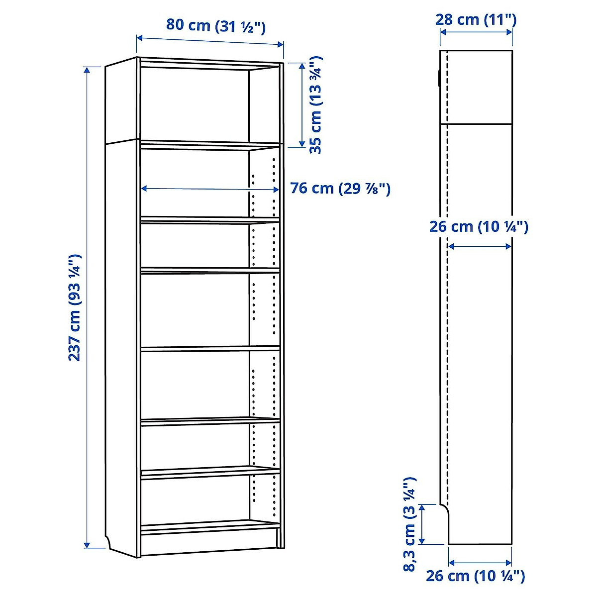 IKEA Billy Bookcase White